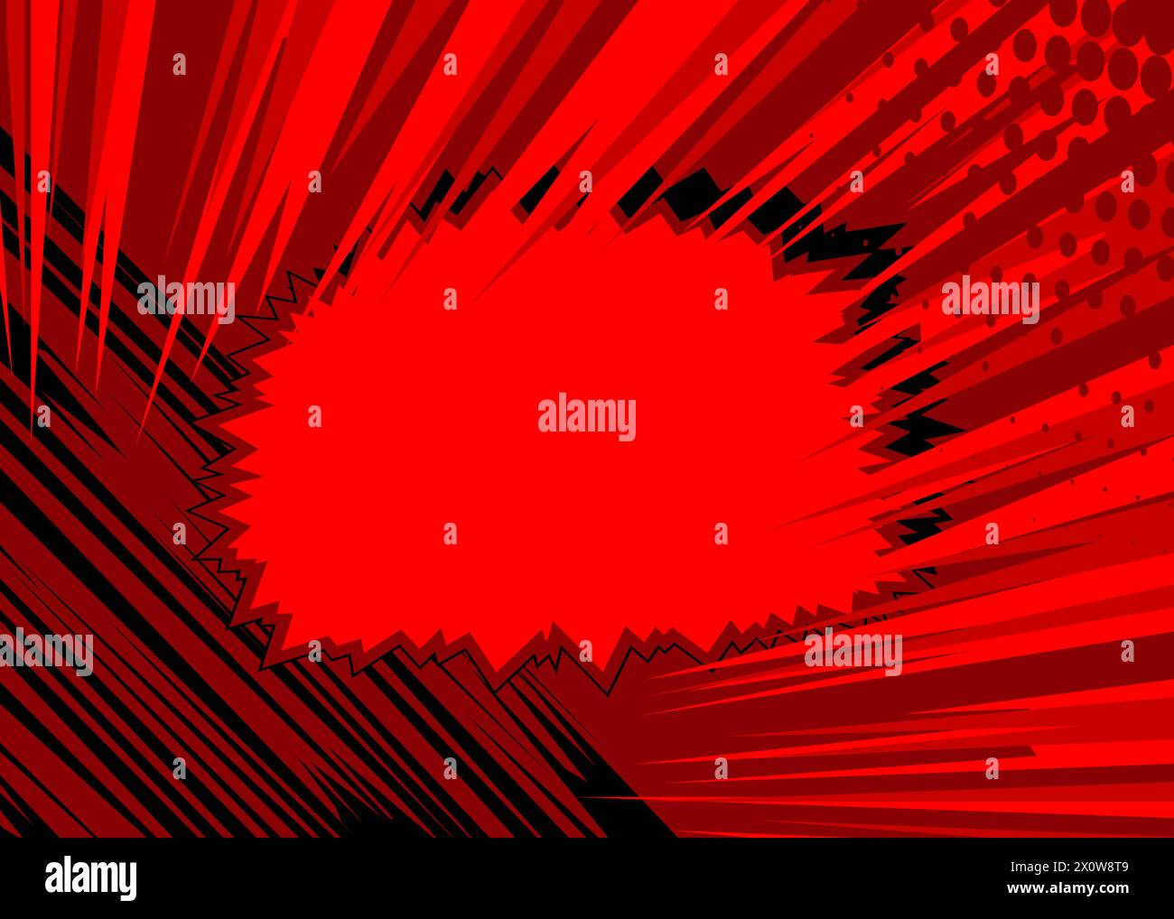 Red and black cartoon backdrop, comic book background. Retro vector ...