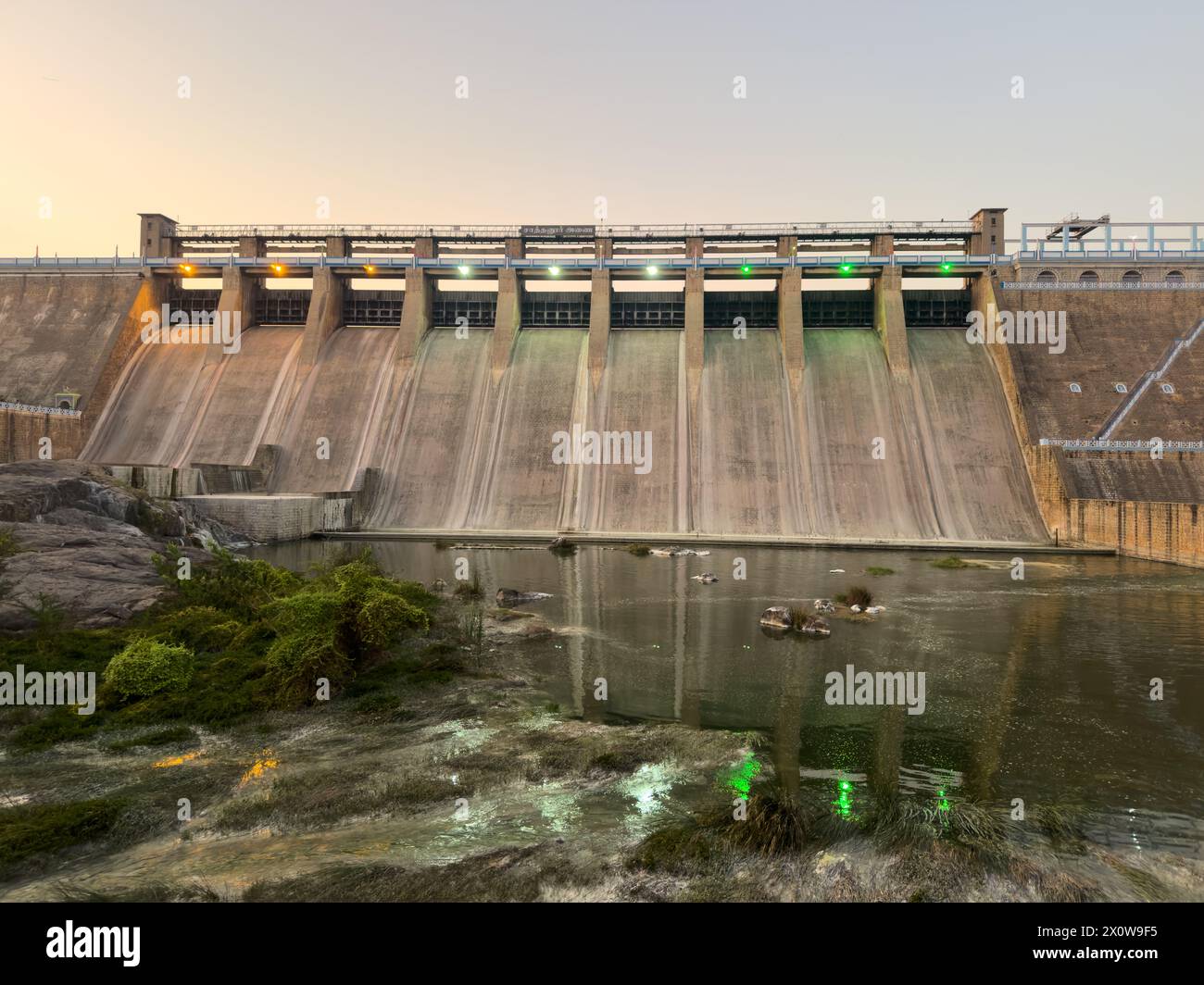 View of the Sathanur dam. Sathanur Dam is one of the major dams in ...