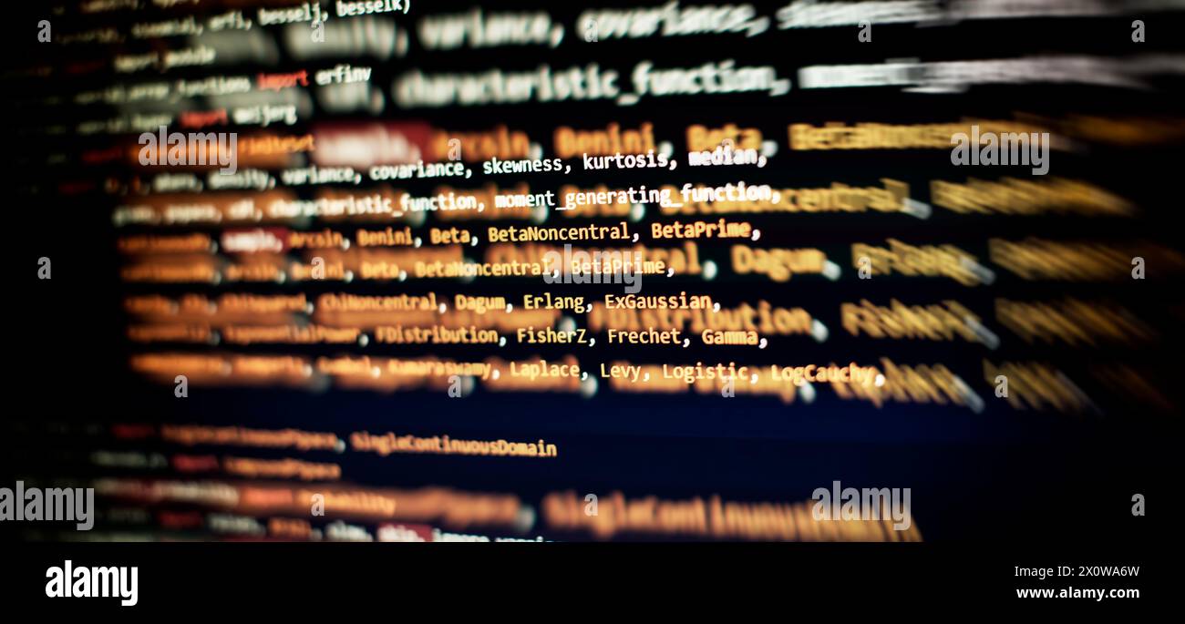 Cyber space concept. programming code on computer screen Stock Photo ...