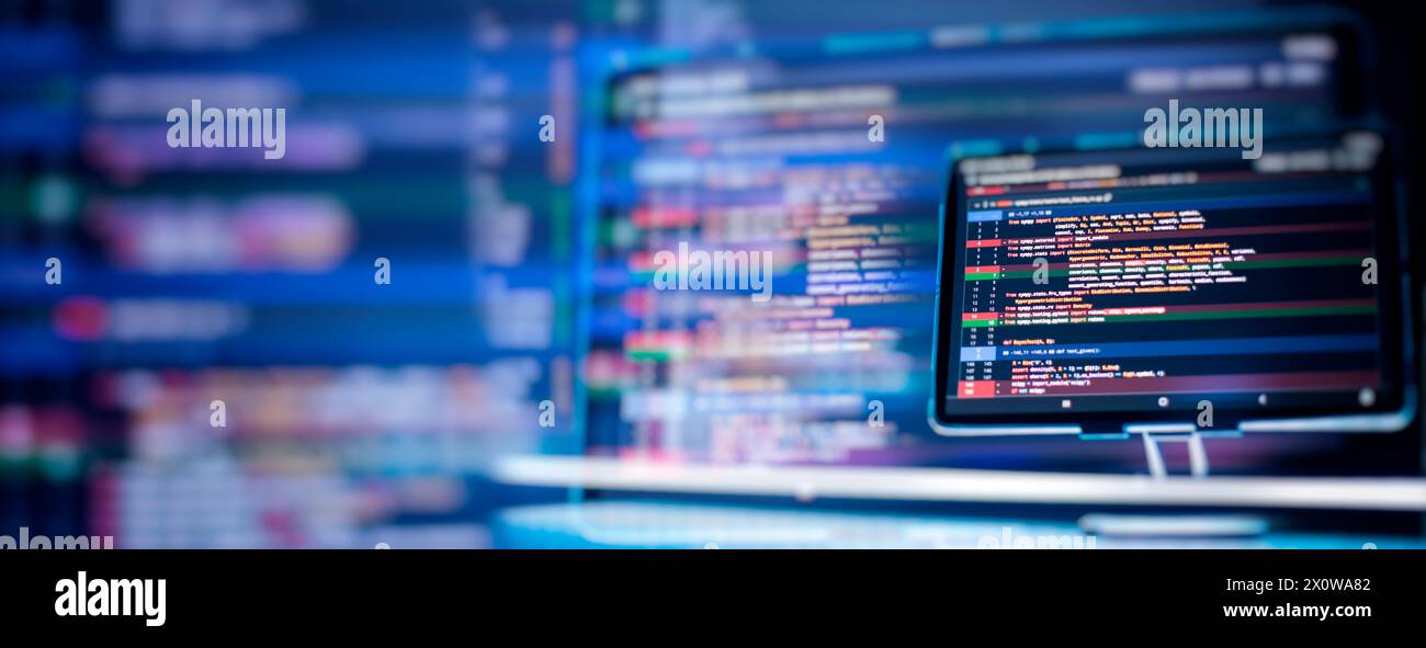Running Computer Data Programming Coding Script Text On Screen 5811