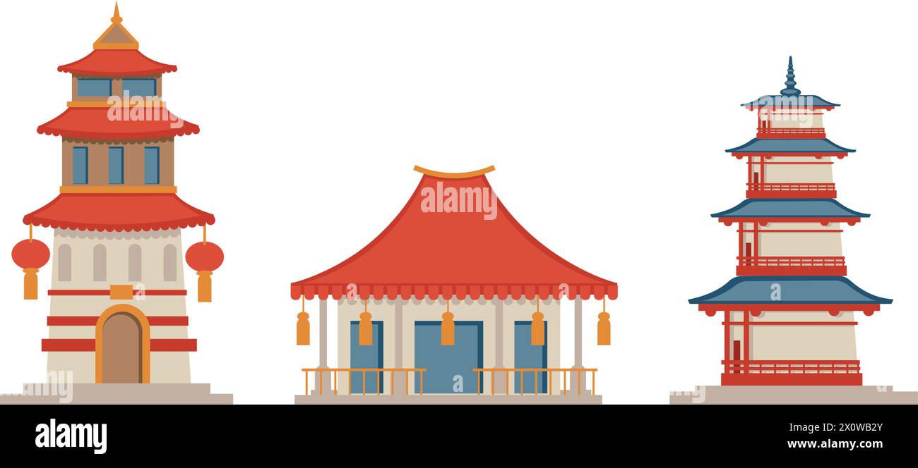 Ancient Eastern Architecture Icons vector Stock Vector Image & Art - Alamy