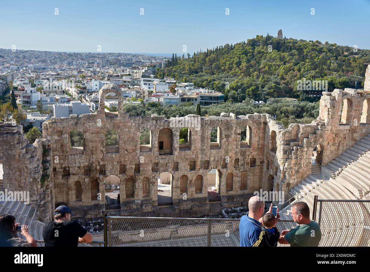 Athens, Greece; October,13,2022;View of the ancient stone arches of the ...