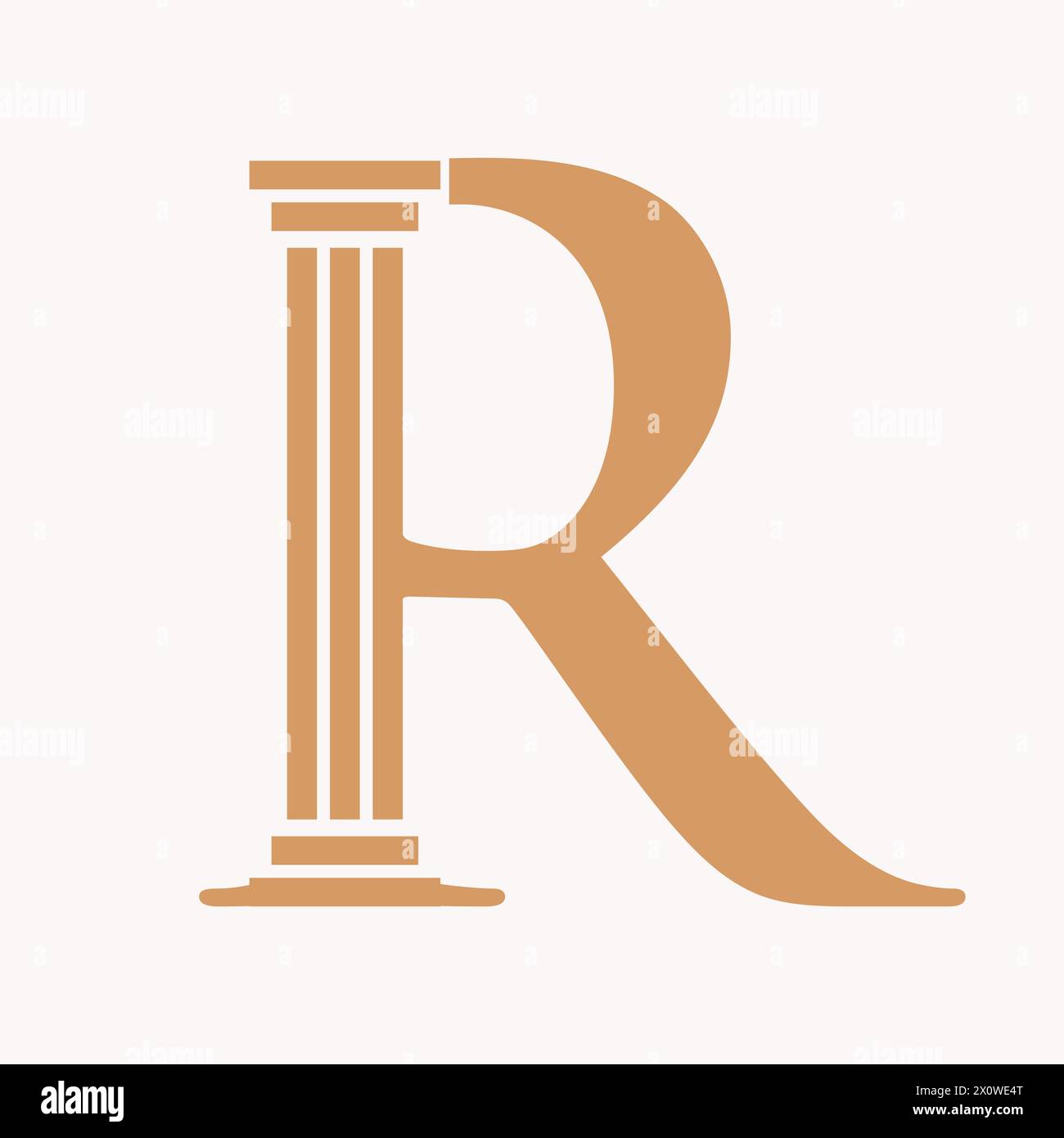 Letter R Law Logo Concept With Pillar Symbol Stock Vector Image & Art ...