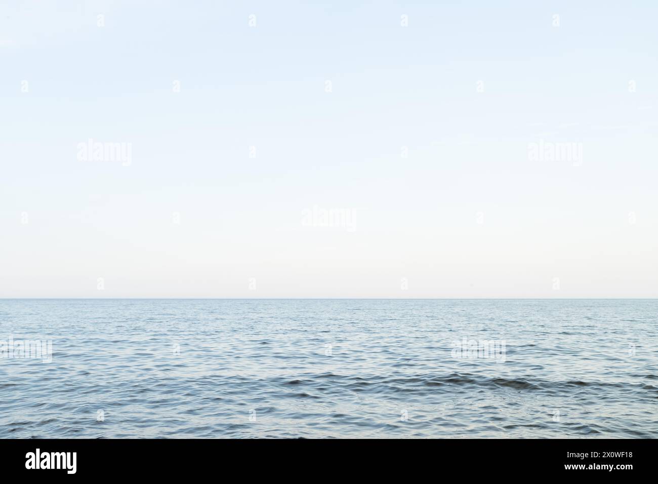 lake water surface with horizon line background, nature photo Stock ...
