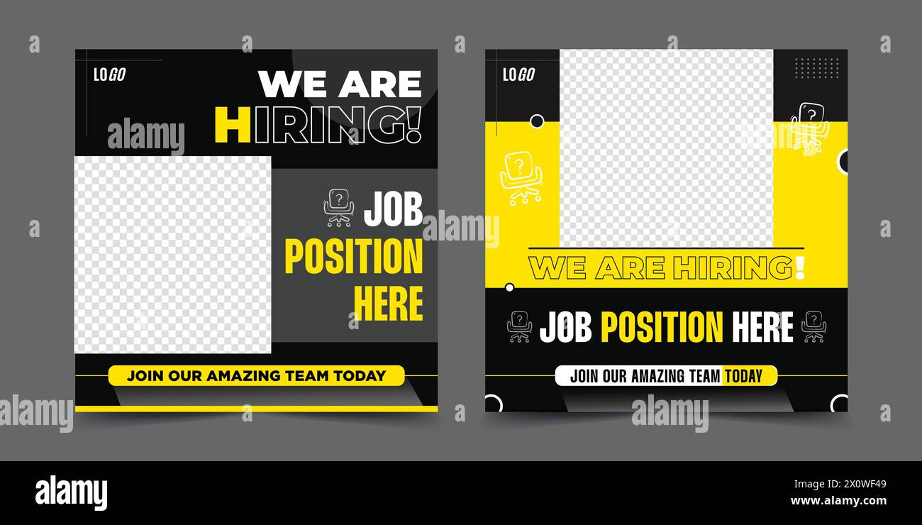 We Are Hiring - Hiring Social Media Post Template Stock Vector Image ...