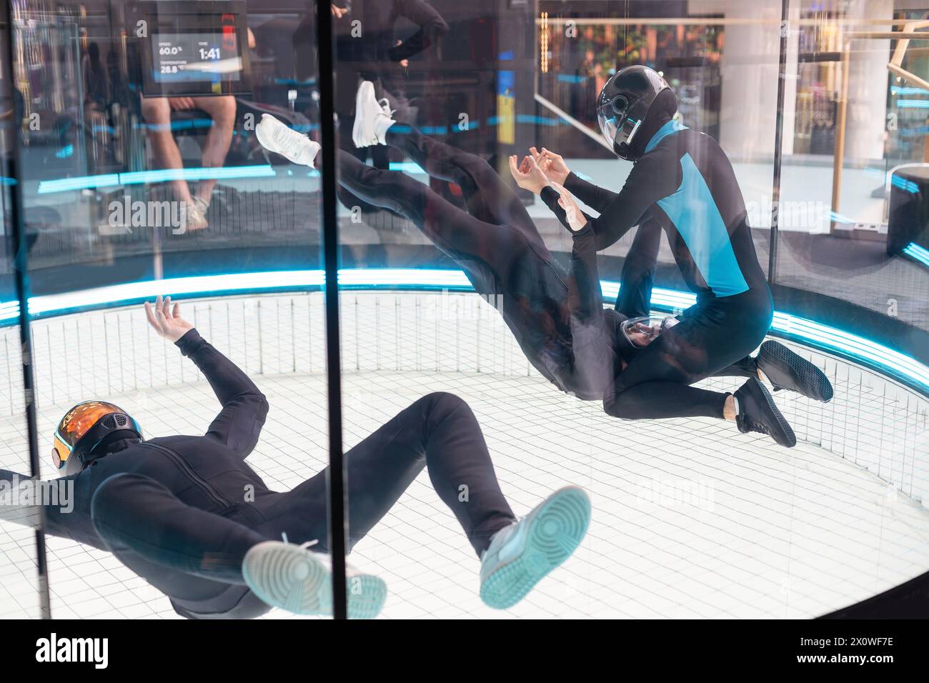 Vertical. Man controls the body in the air. Skydiving for active people ...