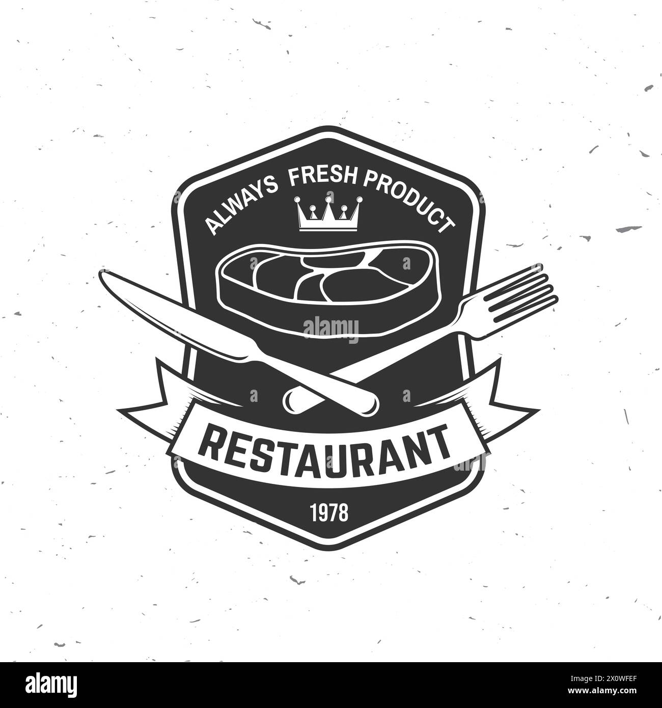 Restaurant shop, menu logo. Vector Illustration. Vintage graphic design ...