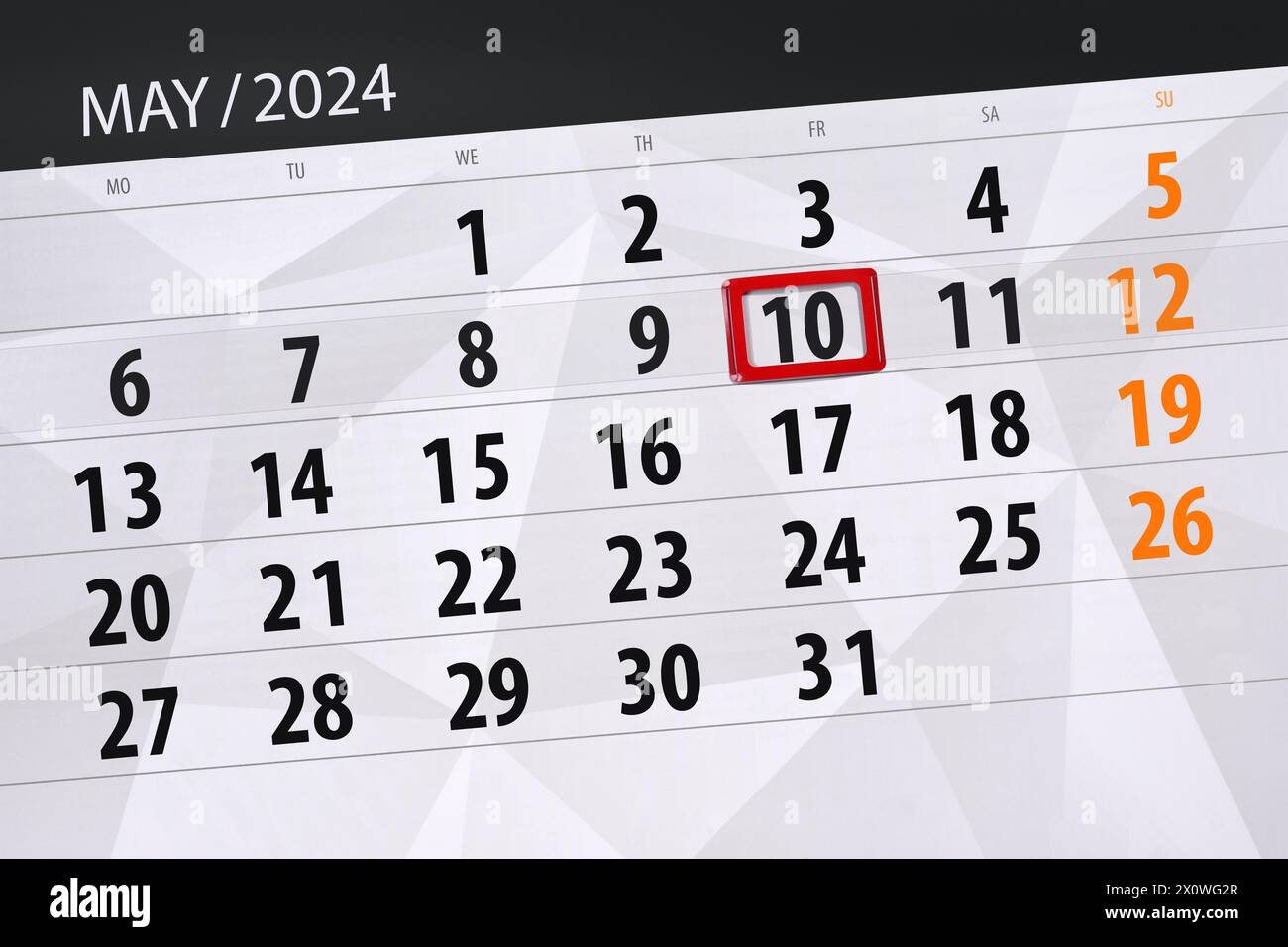 Calendar 2024, deadline, day, month, page, organizer, date, May, friday ...