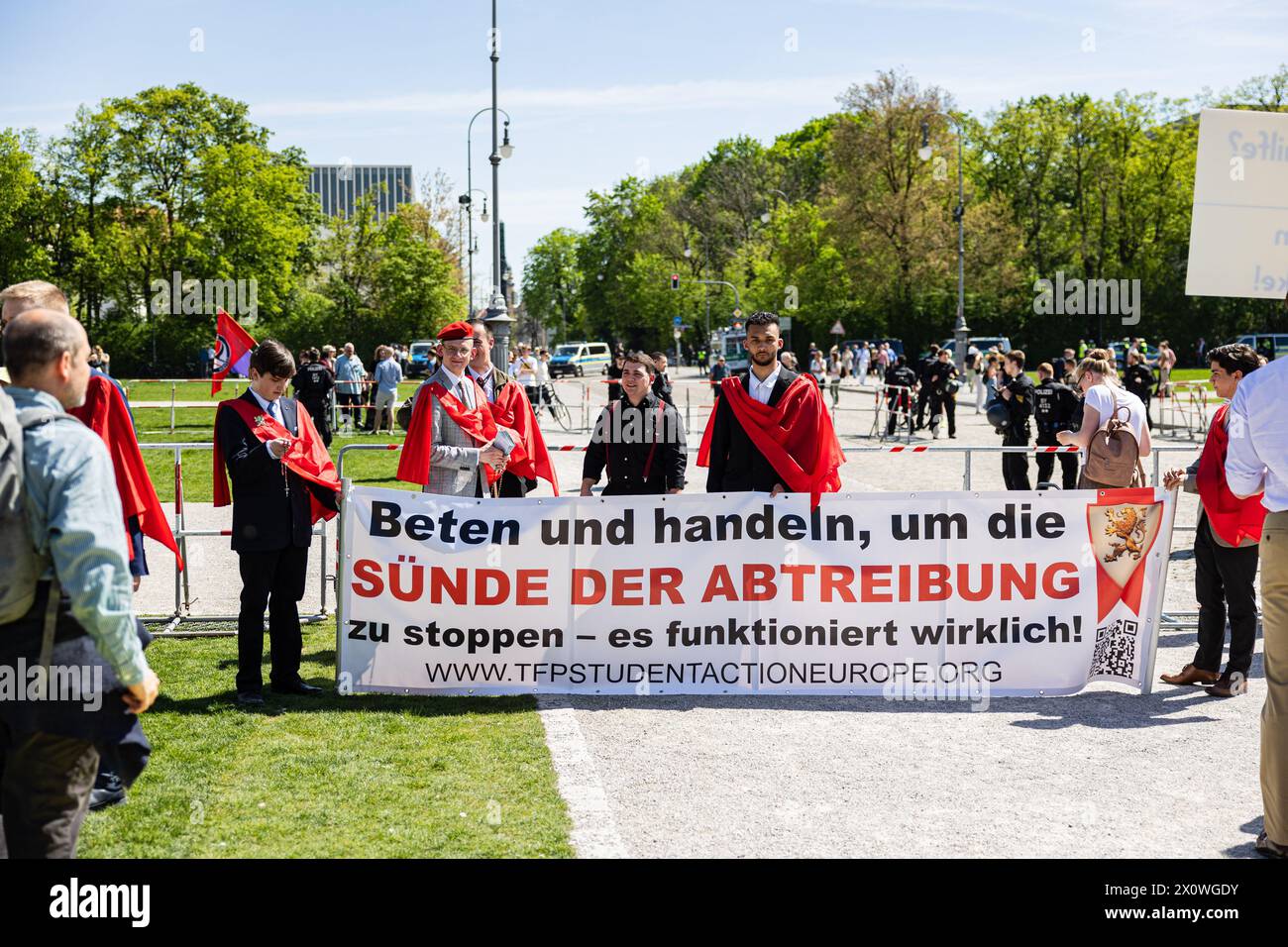 Munich, Germany. 13th Apr, 2024. Fraternity Members of TFP Student ...