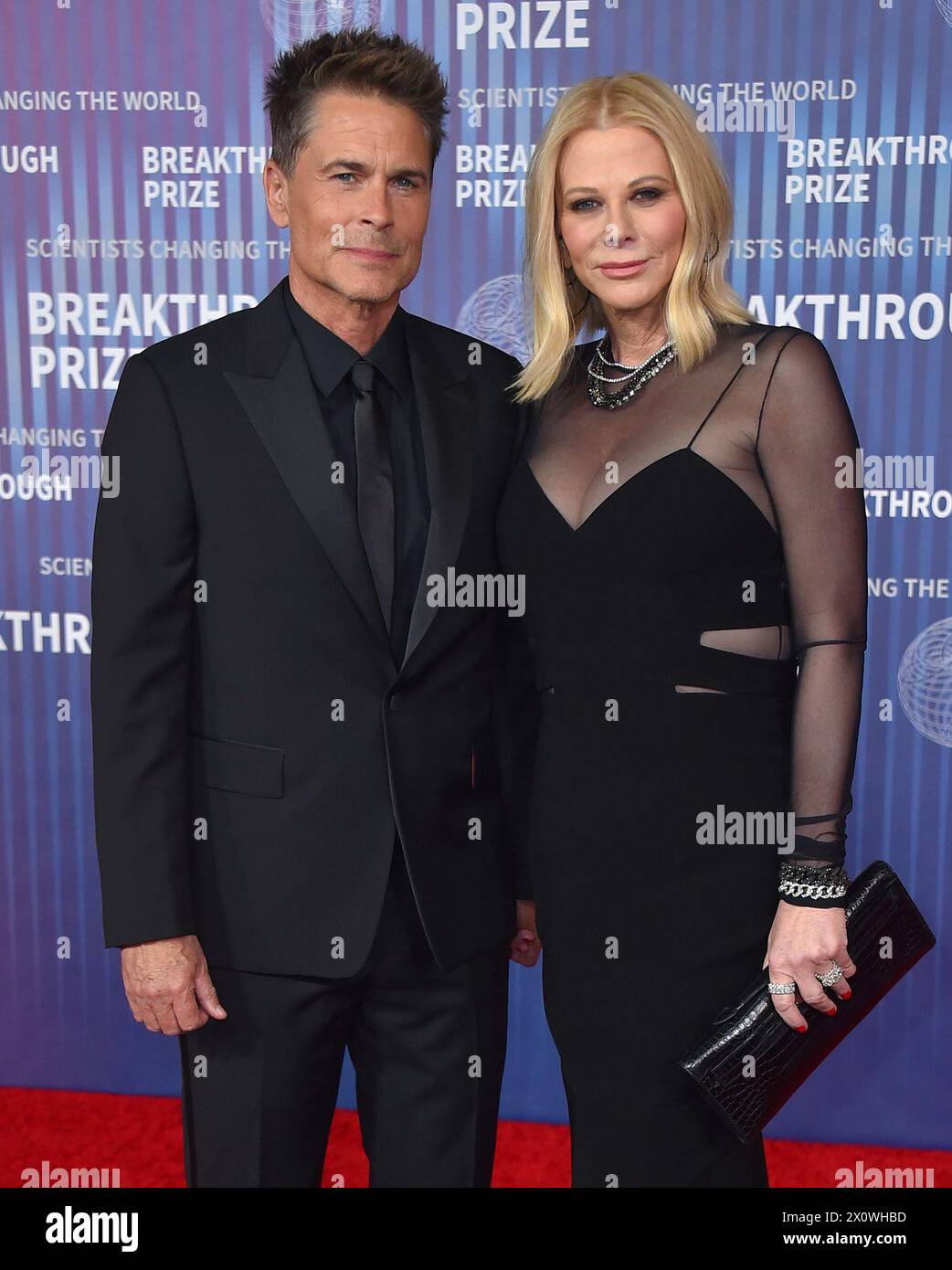 Rob Lowe, left, and Sheryl Berkoff arrive at the 10th Breakthrough ...