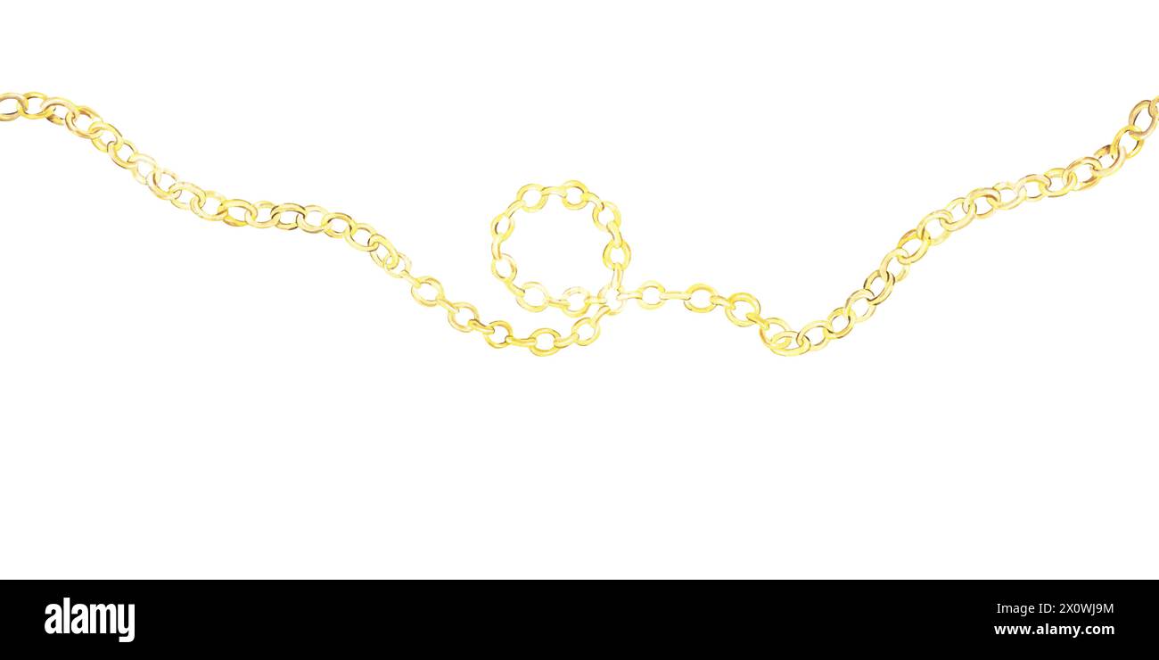 gold chain seamless border Stock Photo - Alamy