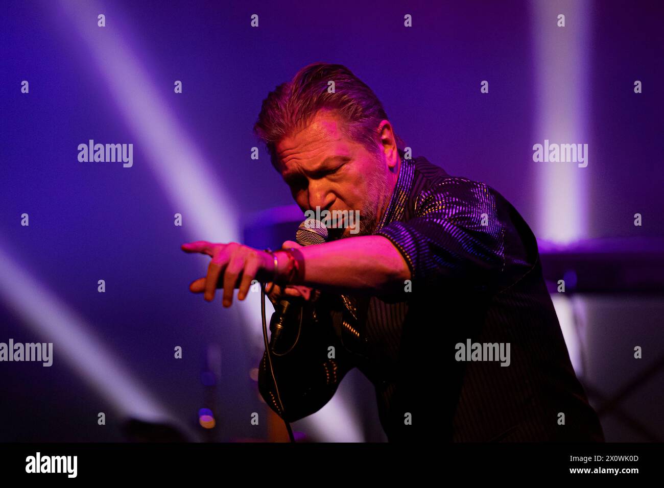 Budapest, Hungary. 13th Apr, 2024. Istvan Voros is performing at a live ...