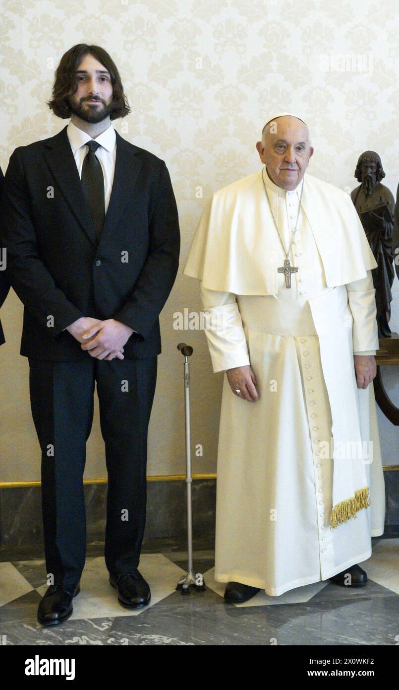 Pope Francis meets Aidan Gomez CEO and co-founder of the technology ...