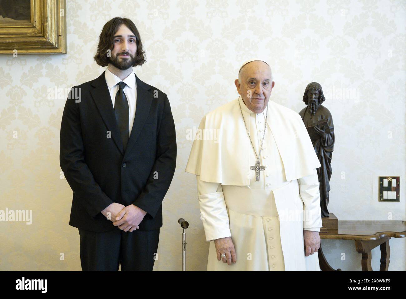 Pope Francis meets Aidan Gomez CEO and co-founder of the technology ...