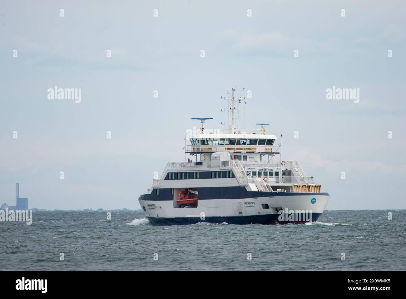 This stock image presents the majestic Uraniborg ship as it sails the ...