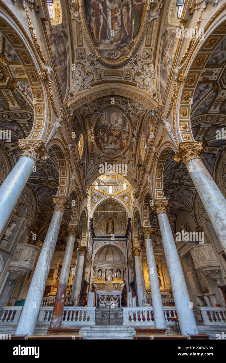 GENOA, ITALY, MAY 23, 2023 - Inner of San Matteo church in the historic ...