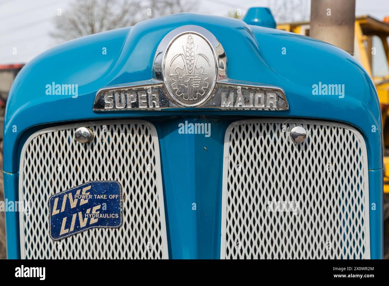 Front radiator Fordson Super Major tractor on display at used machinery ...