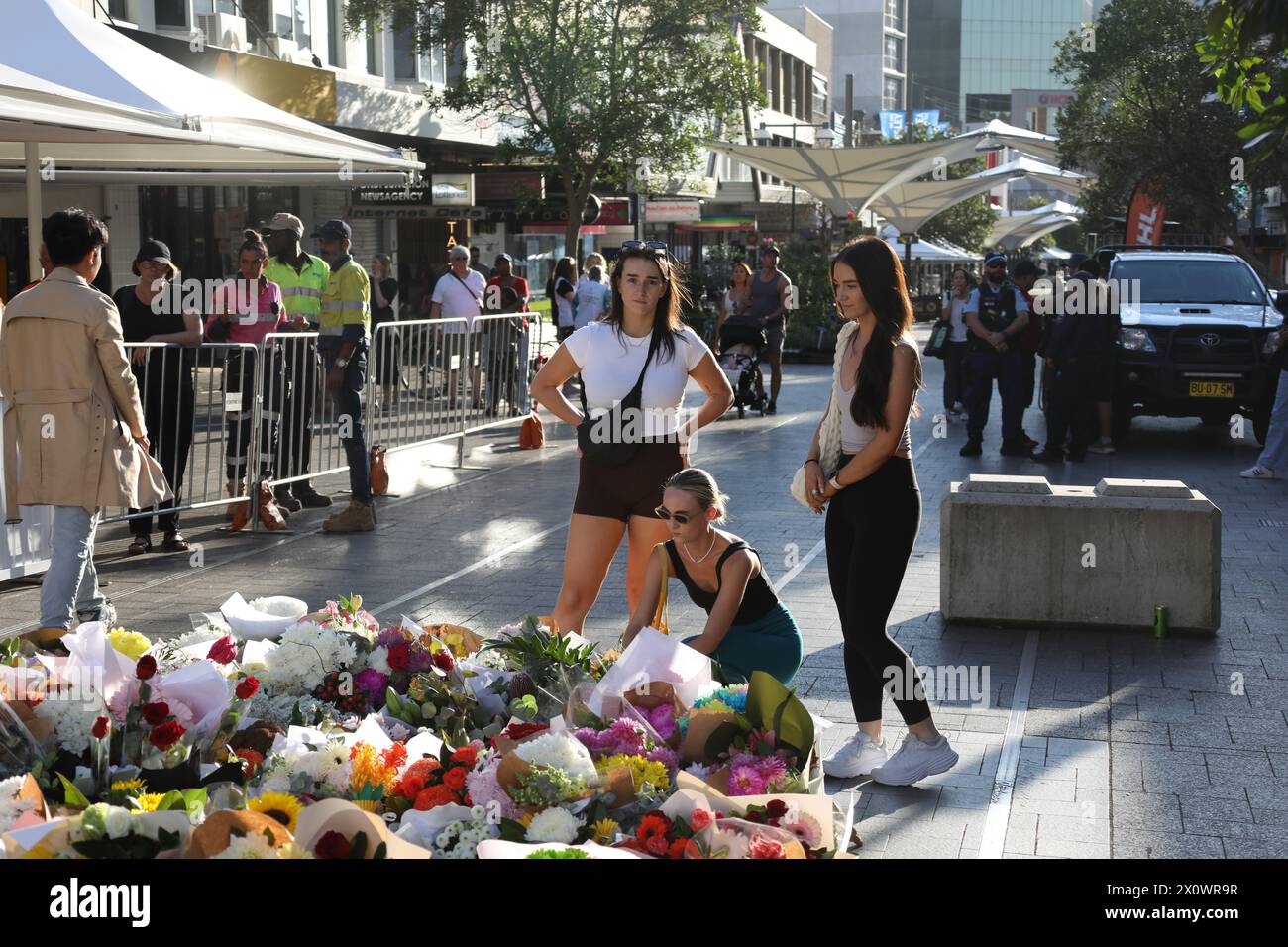 Sydney Australia 14th April 2024 The Crime Scene Of Westfield Bondi