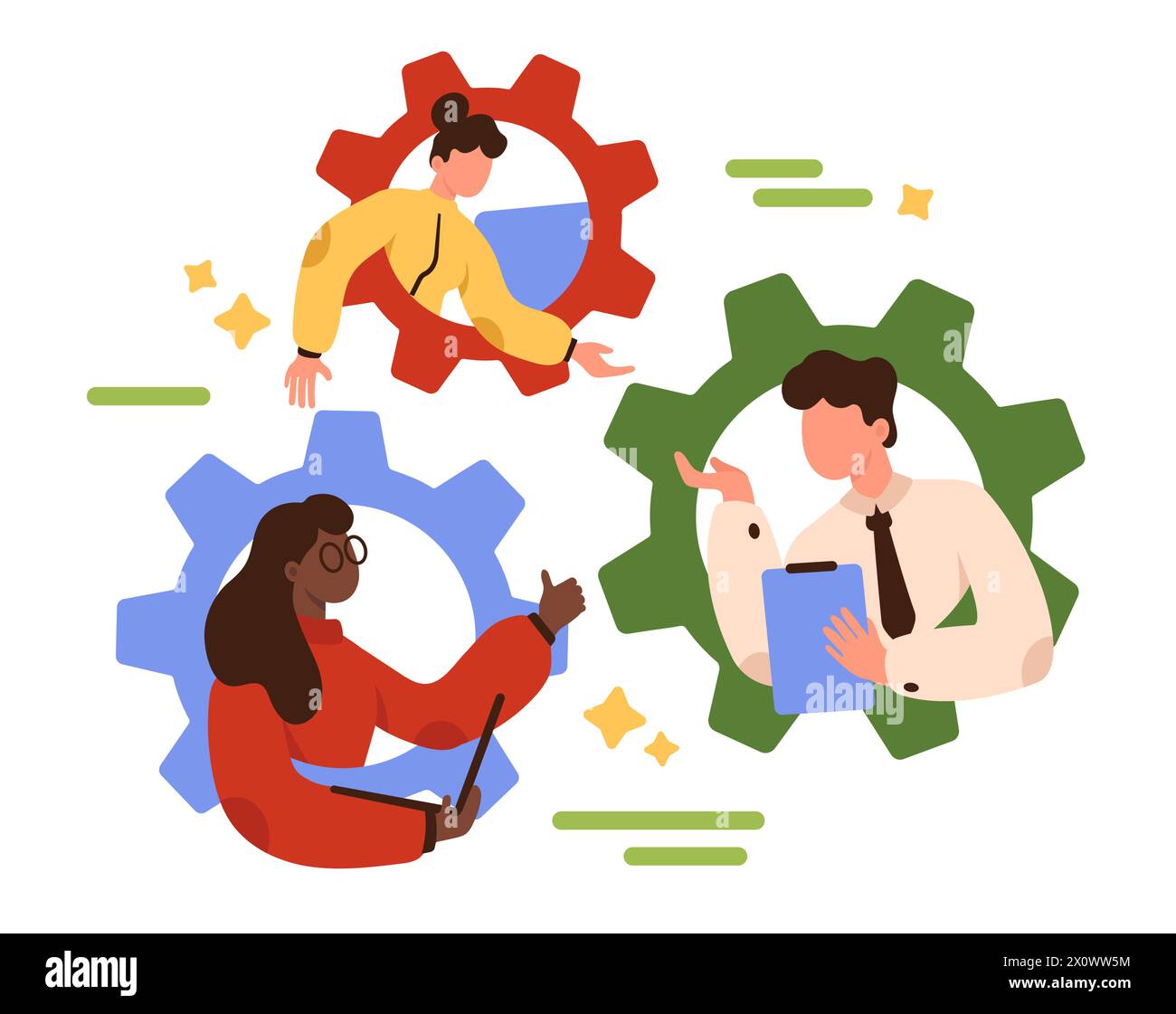 Strong dedicated team, effective cooperation and teamwork of employees ...