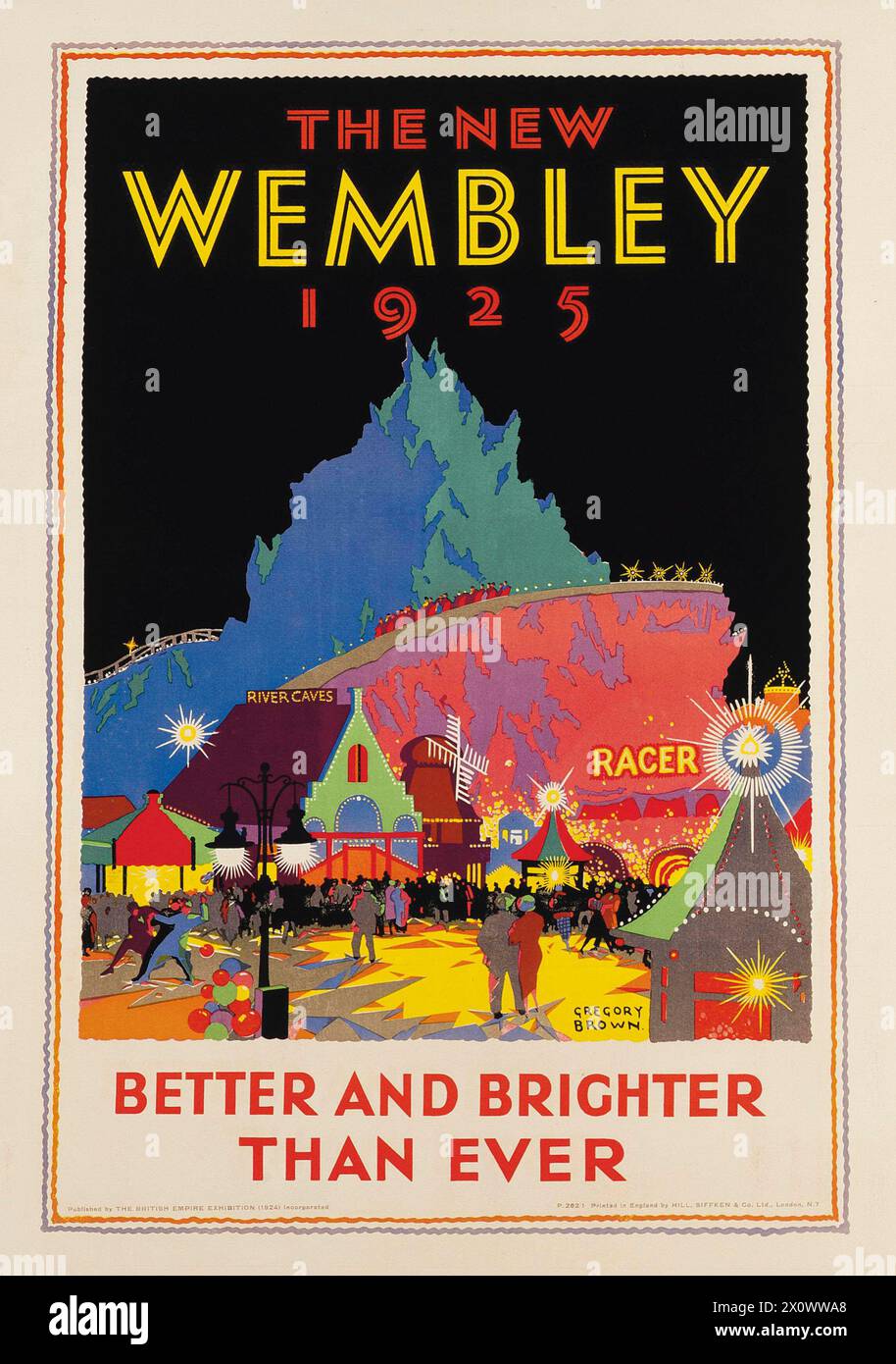 Vintage London Travel Poster: The New Wembley, 1925. by Gregory Brown ...