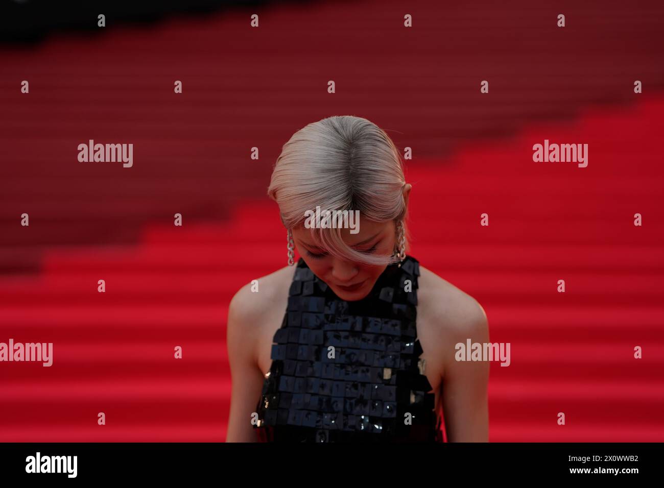 Hong Kong singer Panther Chan arrives on the red carpet for the 42nd ...