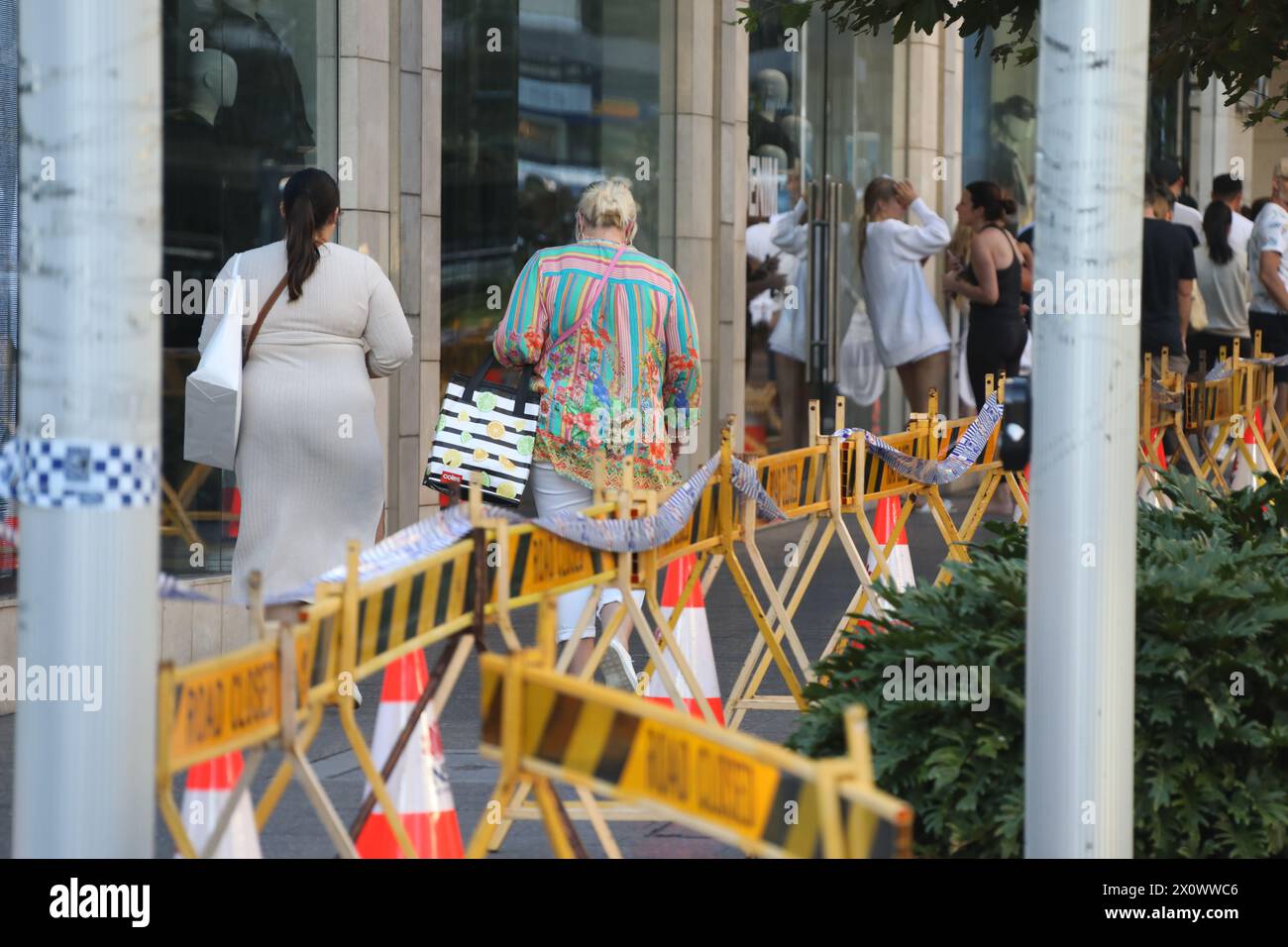 Sydney Australia 14th April 2024 The Crime Scene Of Westfield Bondi