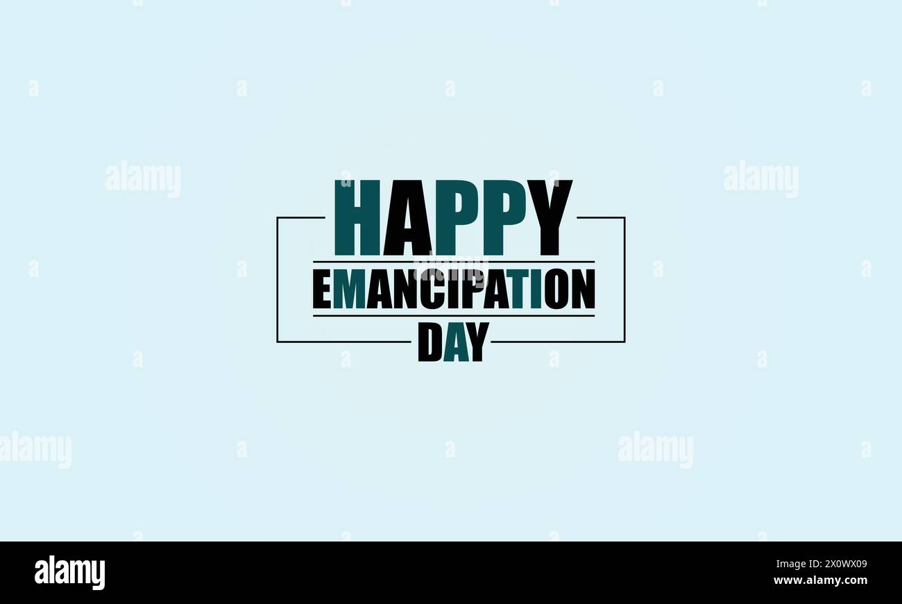 Celebrating Emancipation Day with Stunning Text Designs Stock Vector ...