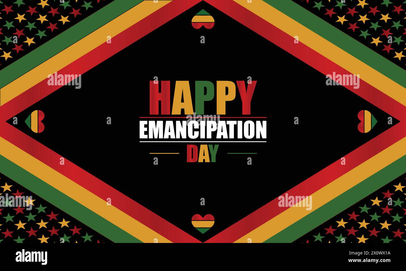 Celebrating Emancipation Day with Stunning Text Designs Stock Vector ...