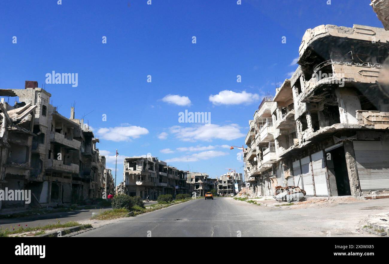 The destroyed buildings in Homs, Syria 2018 Stock Photo - Alamy