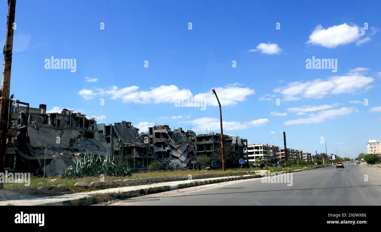 The destroyed buildings in Homs, Syria 2018 Stock Photo - Alamy