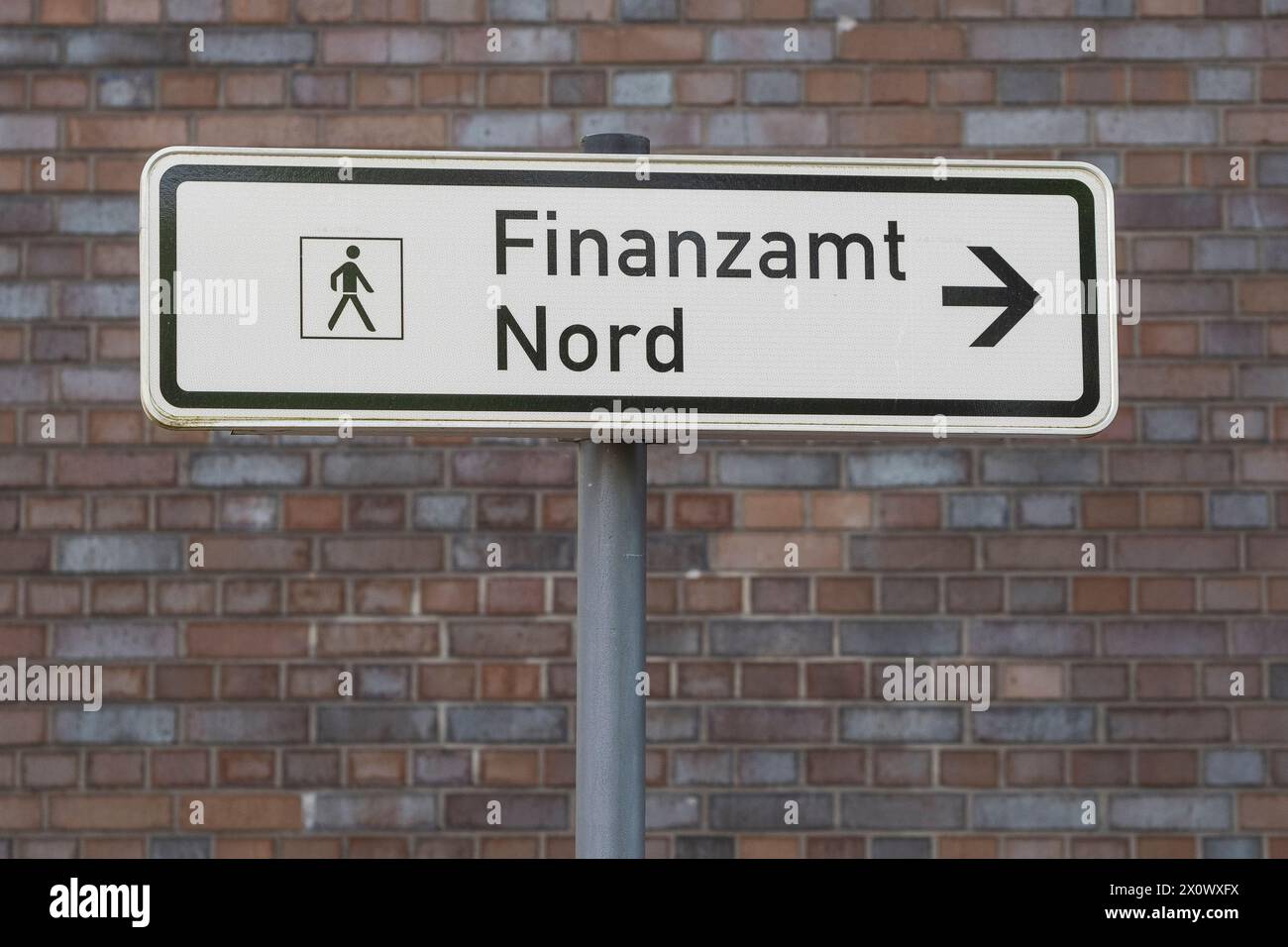 Sign for the North Tax Office in Cologne Stock Photo - Alamy