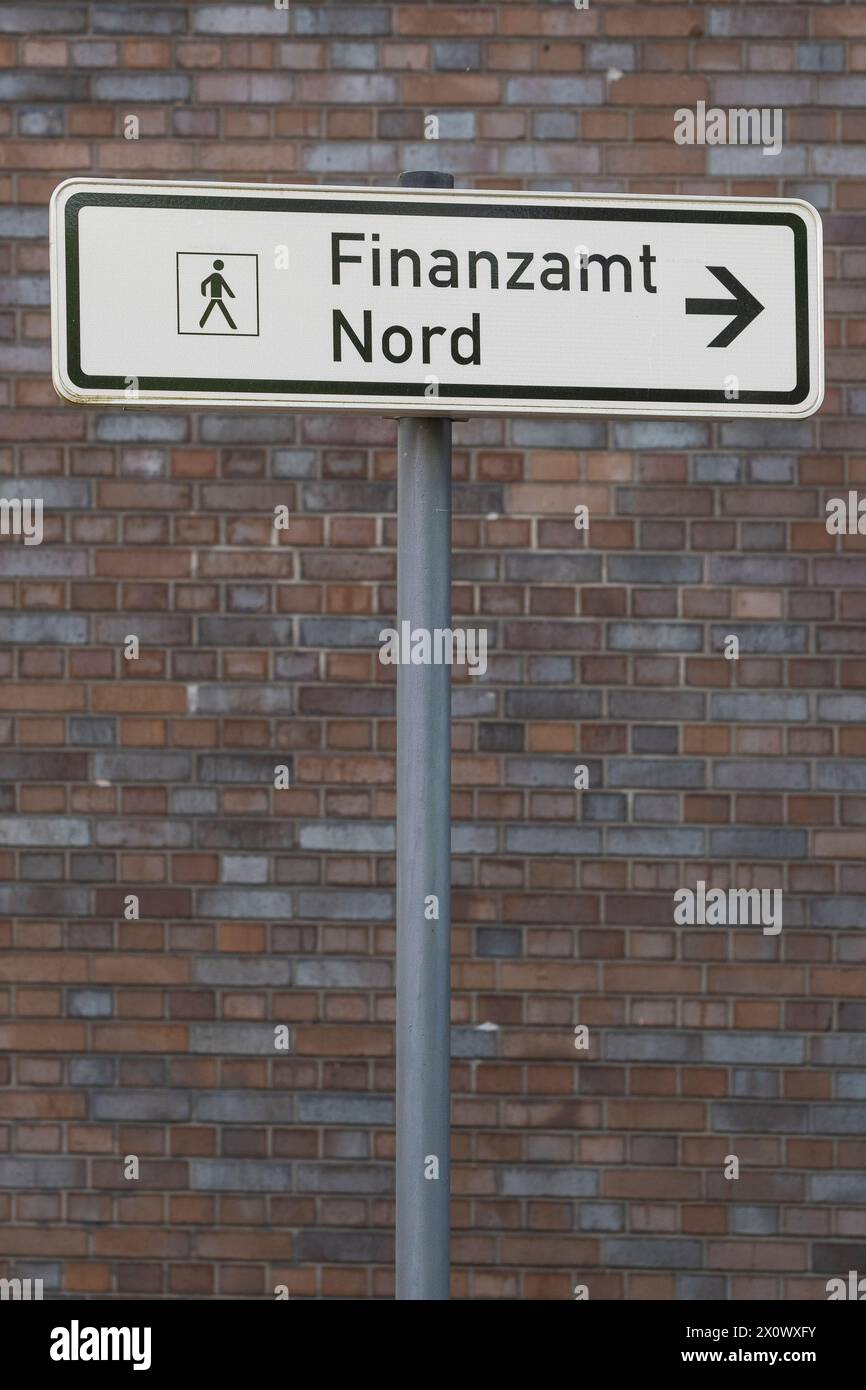 Sign for the North Tax Office in Cologne Stock Photo - Alamy