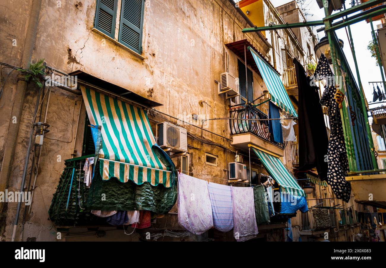 Street photography in the Spanish Quarter, Naples, Italy Stock Photo ...