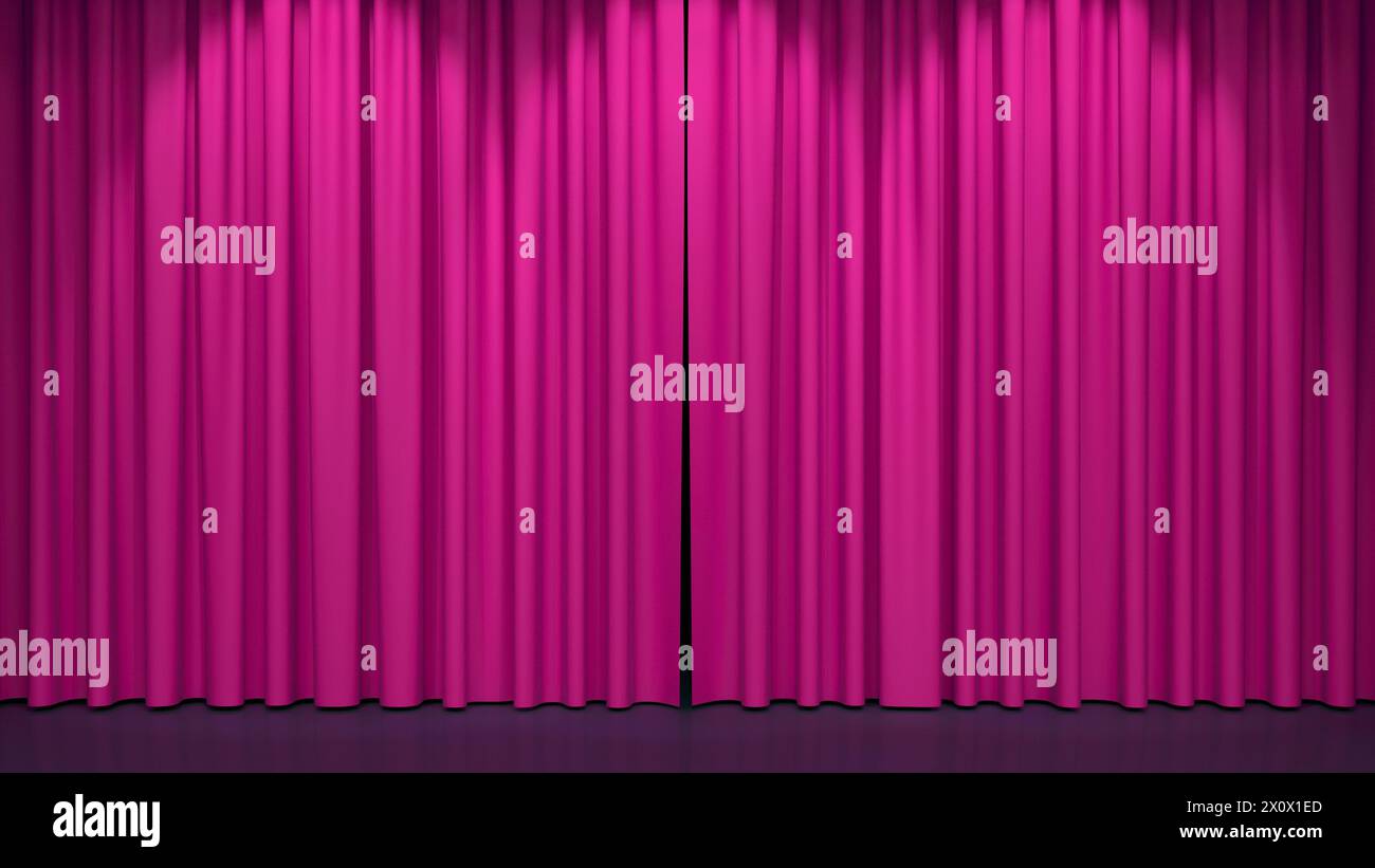 Luxury stage or windows curtains, realistic 3D illustration Stock Photo ...