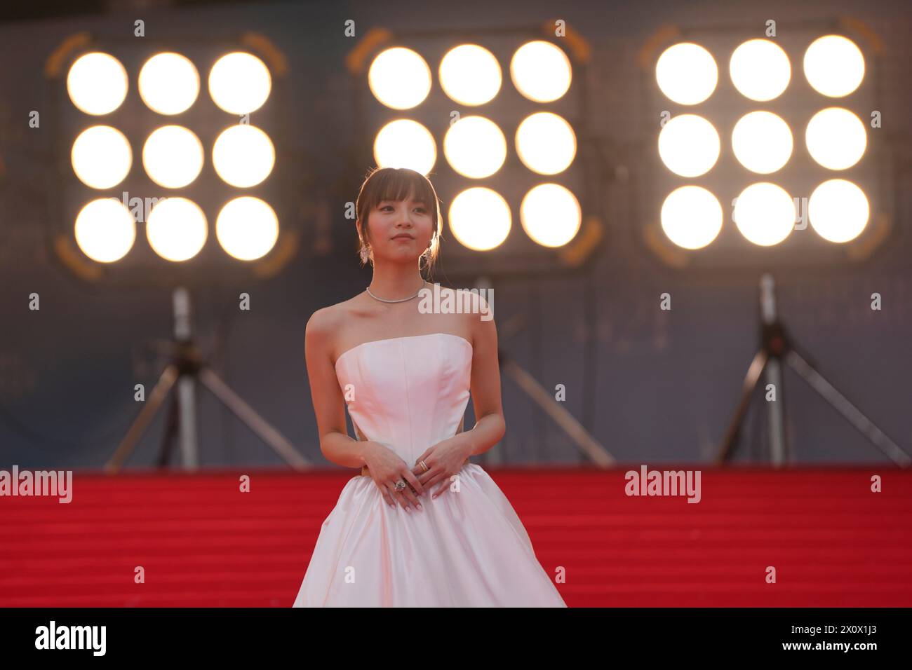 Hong Kong actress Sabrina Ng Ping arrives on the red carpet for the ...