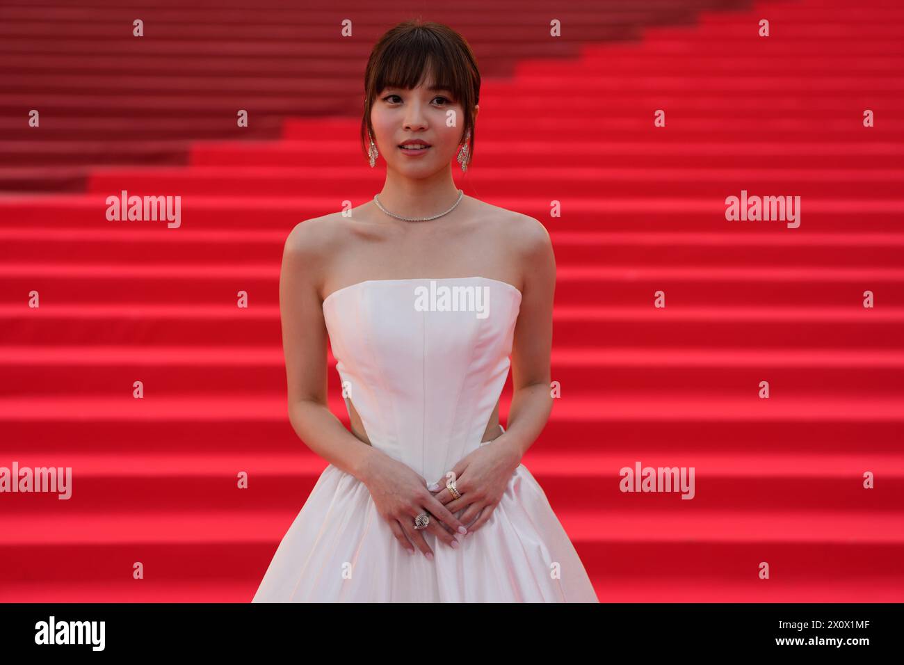Hong Kong actress Sabrina Ng Ping arrives on the red carpet for the ...