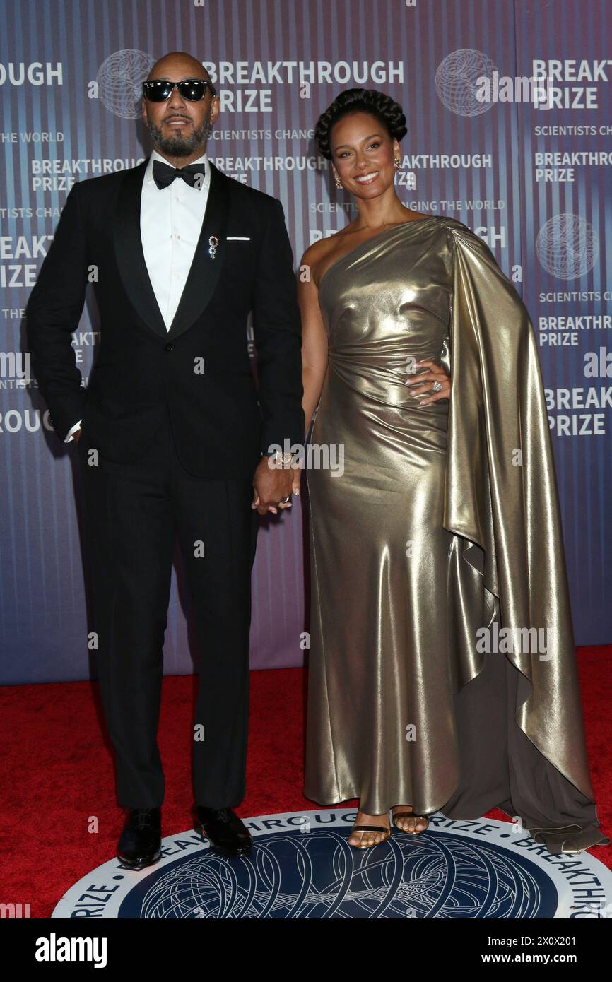 LOS ANGELES - APR 13: Swizz Beatz, Alicia Keys at the 10th Annual Breakthrough Prize Ceremony at ...