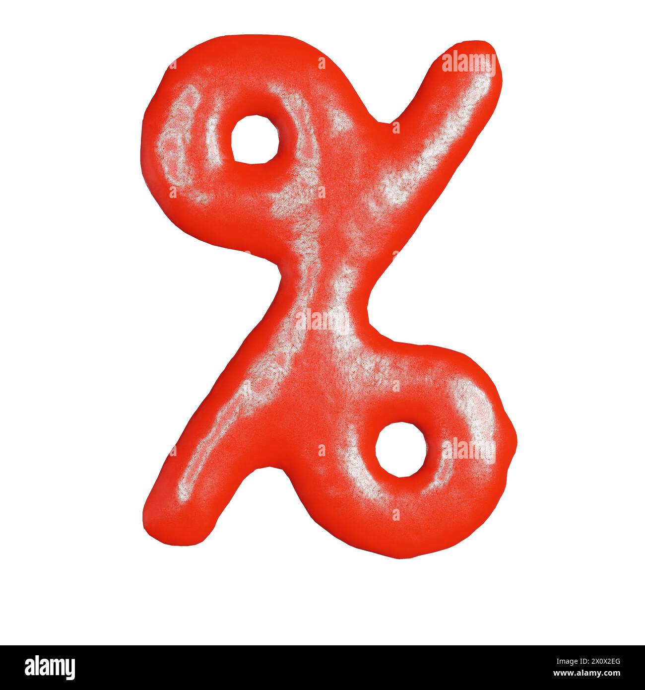 3d render of isolated on white ketchup symbol top view for food or ...