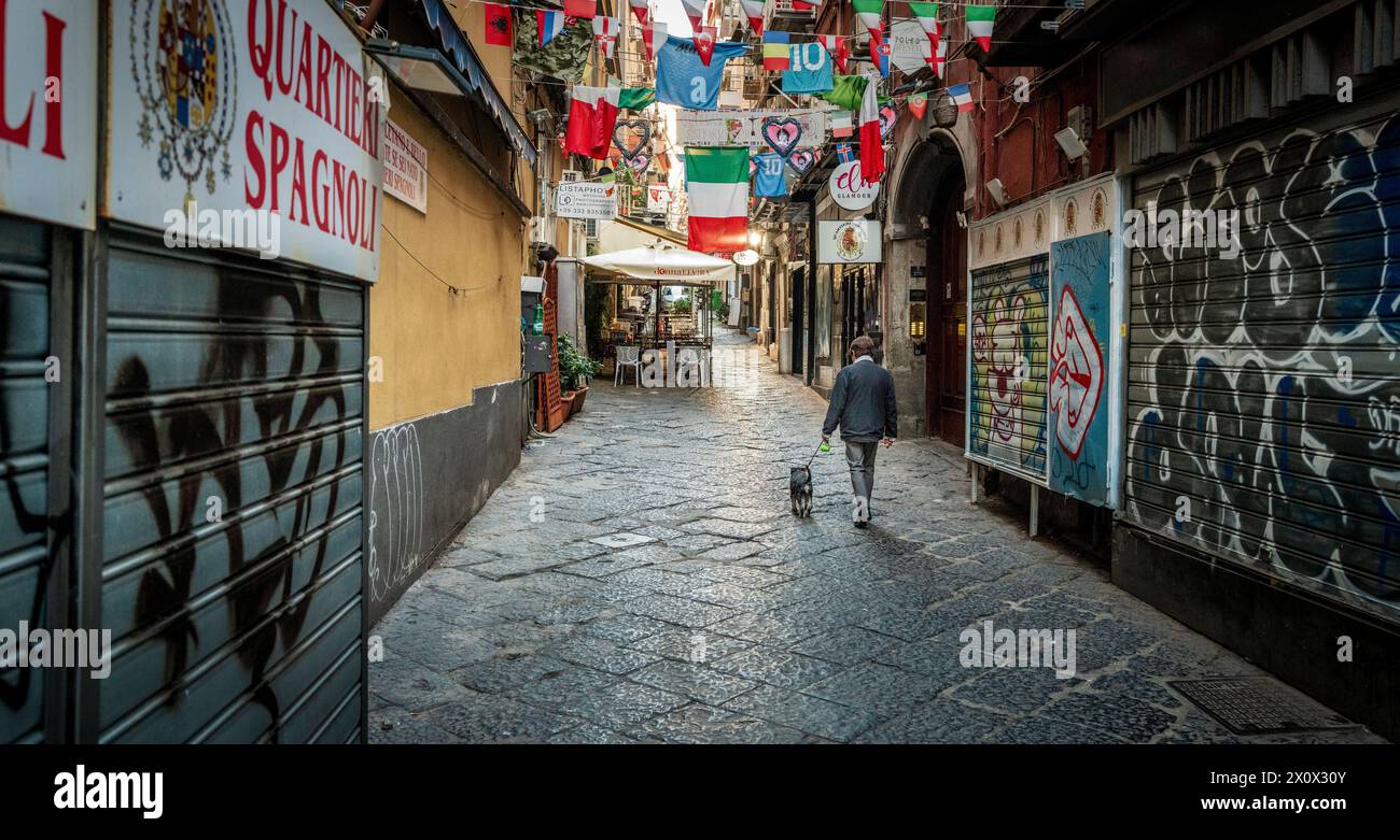 Early morning street photography in the Spanish Quarter, Naples, Italy ...