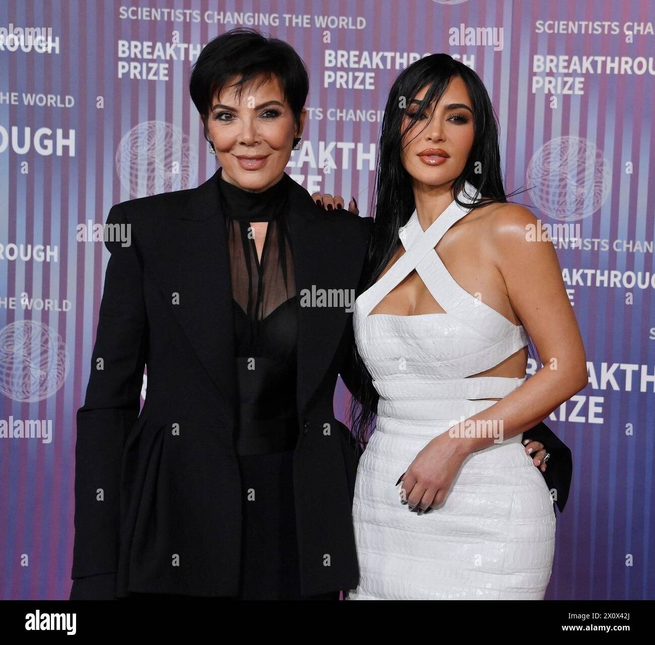 Kris Jenner (L) and Kim Kardashian attend the 10th annual Breakthrough ...