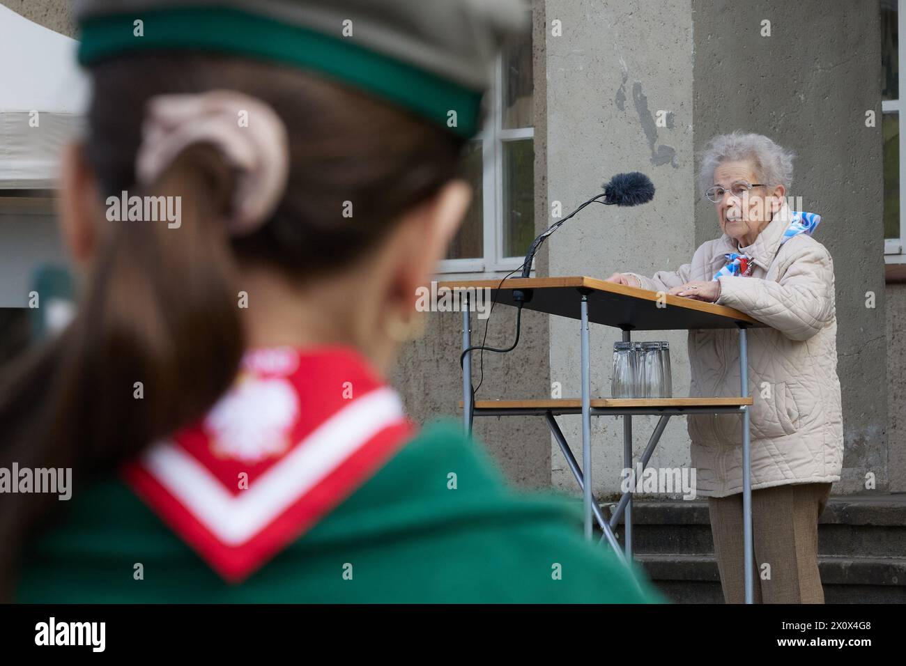 14 April 2024, Brandenburg, Fürstenberg/Havel: Survivor Barbara ...
