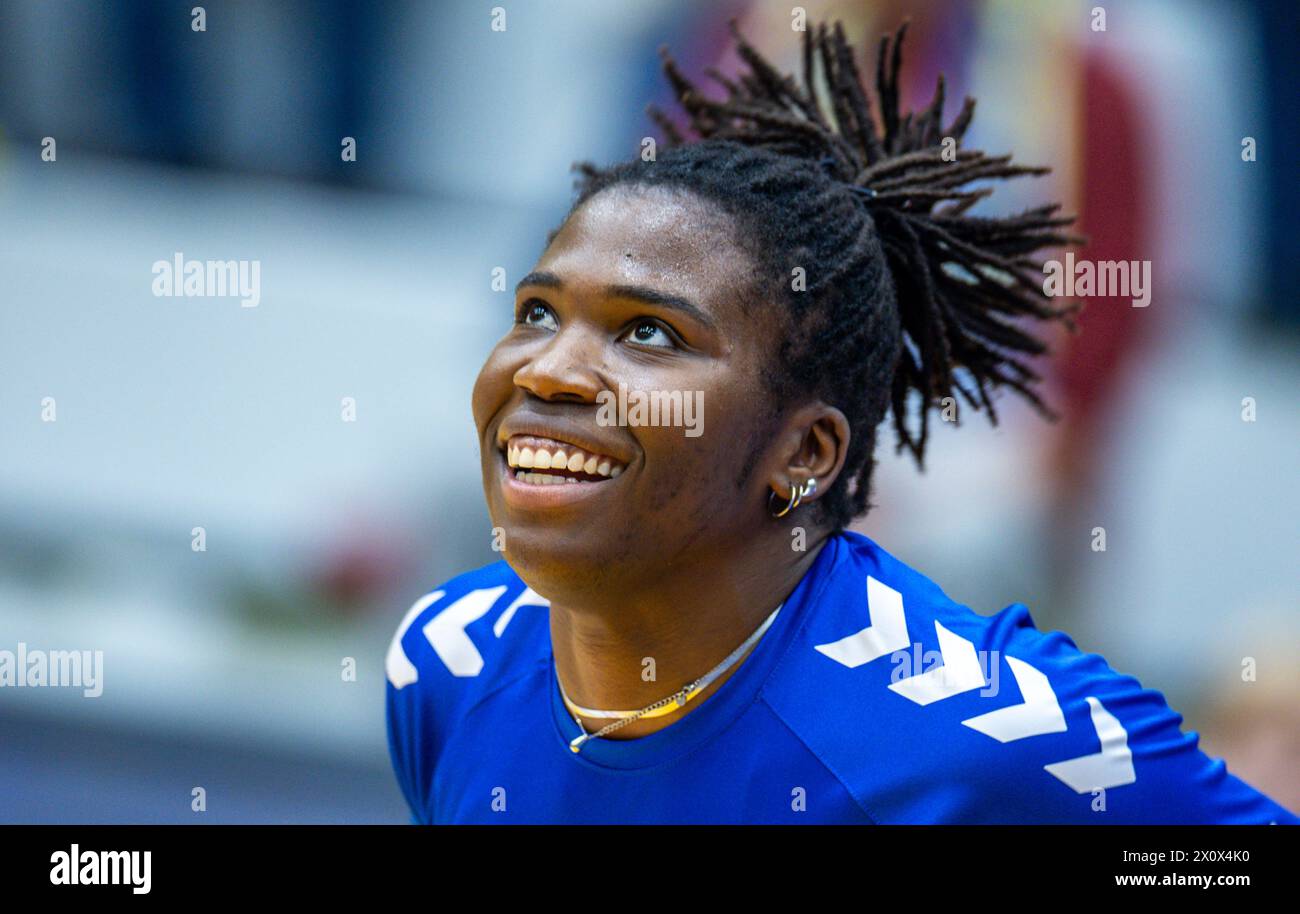 Schwerin, Germany. 13th Apr, 2024. Volleyball, Women: Bundesliga, SSC ...