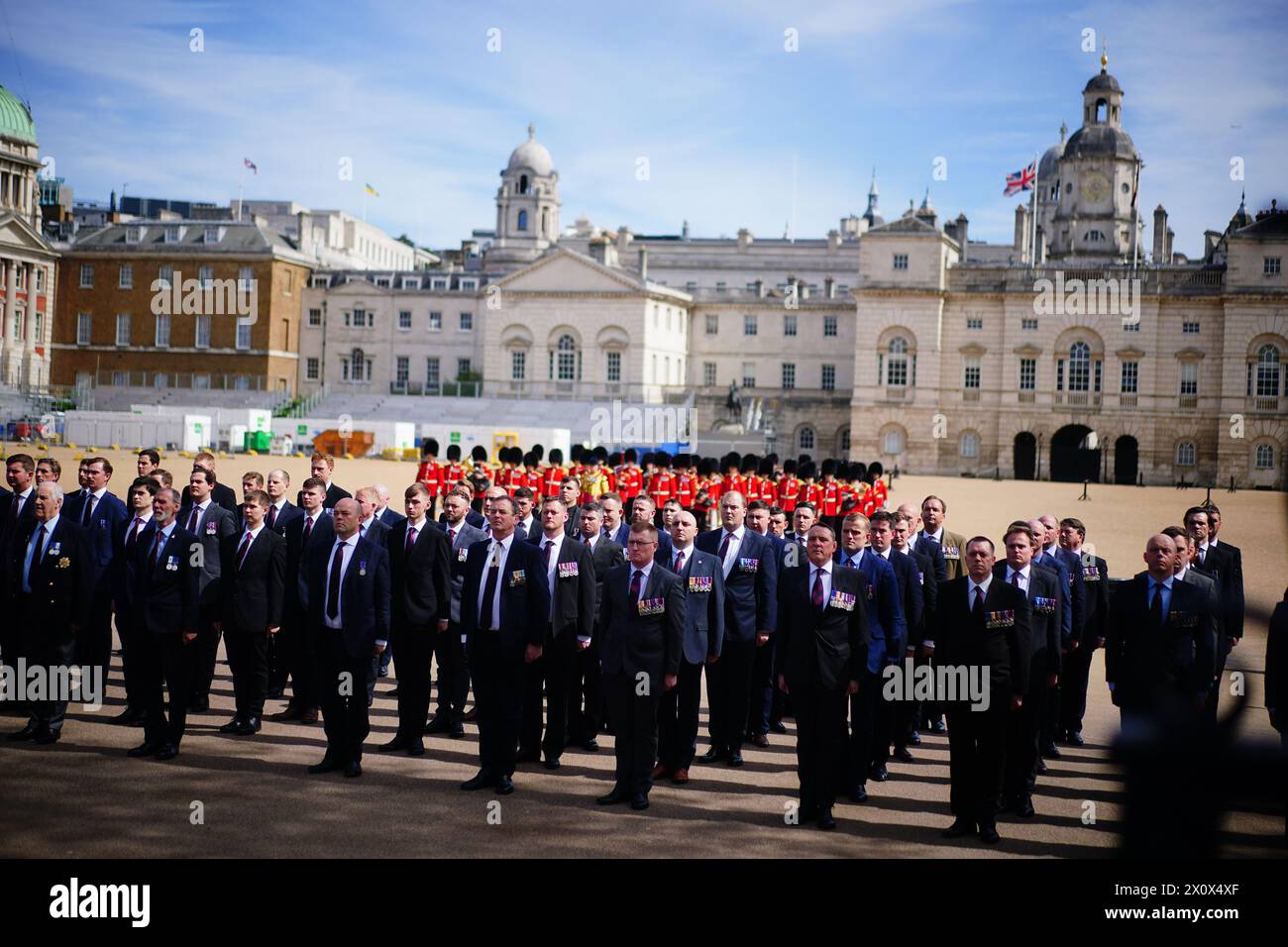Military veterans take part in the Scots Guards' Black Sunday Parade ...
