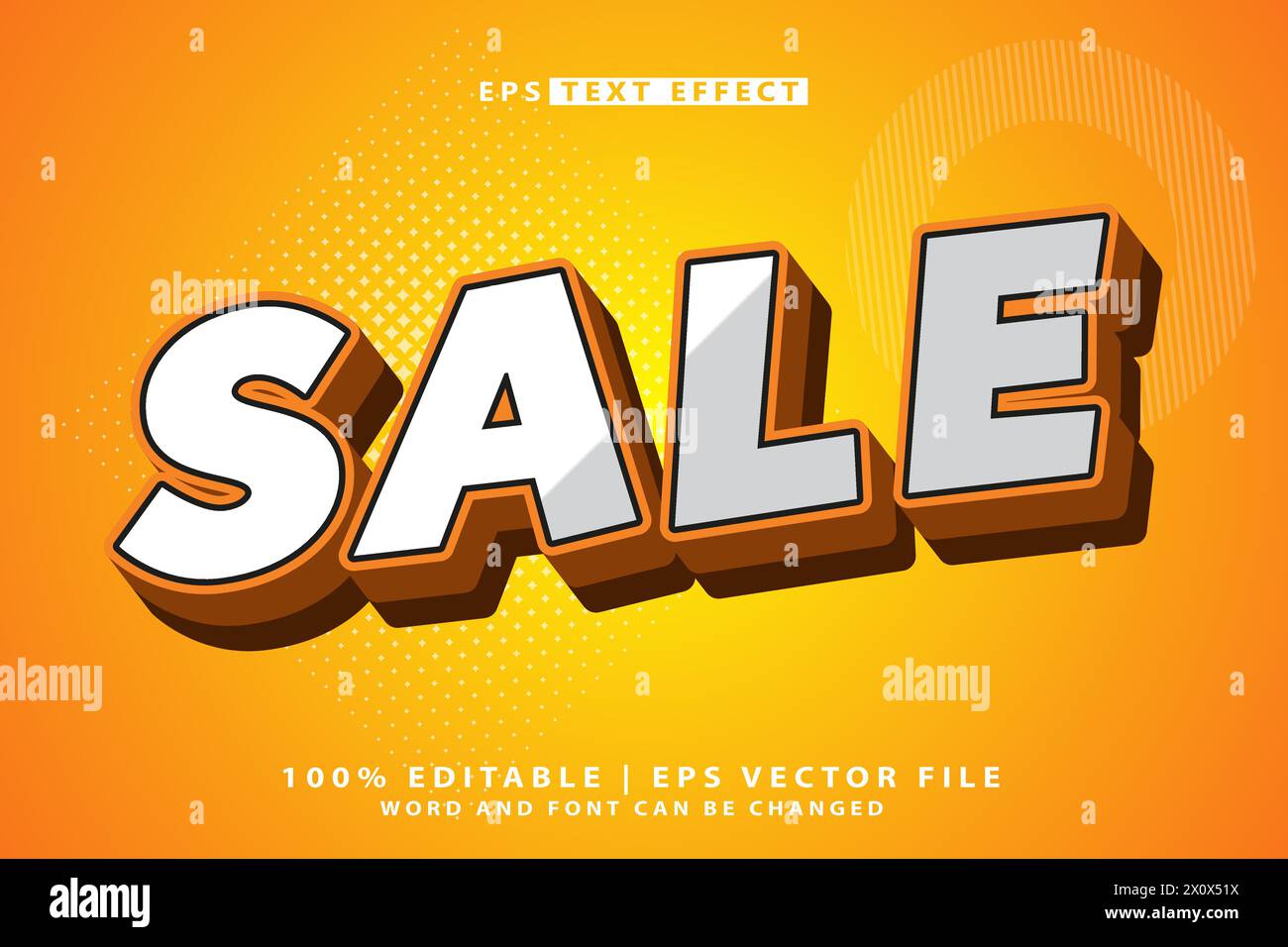 editable 3D text effect Stock Vector Image & Art - Alamy