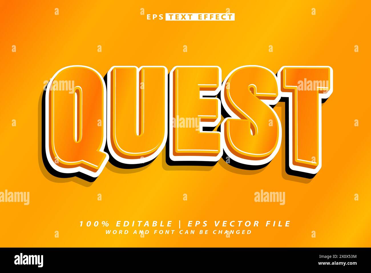 editable 3D text effect Stock Vector Image & Art - Alamy