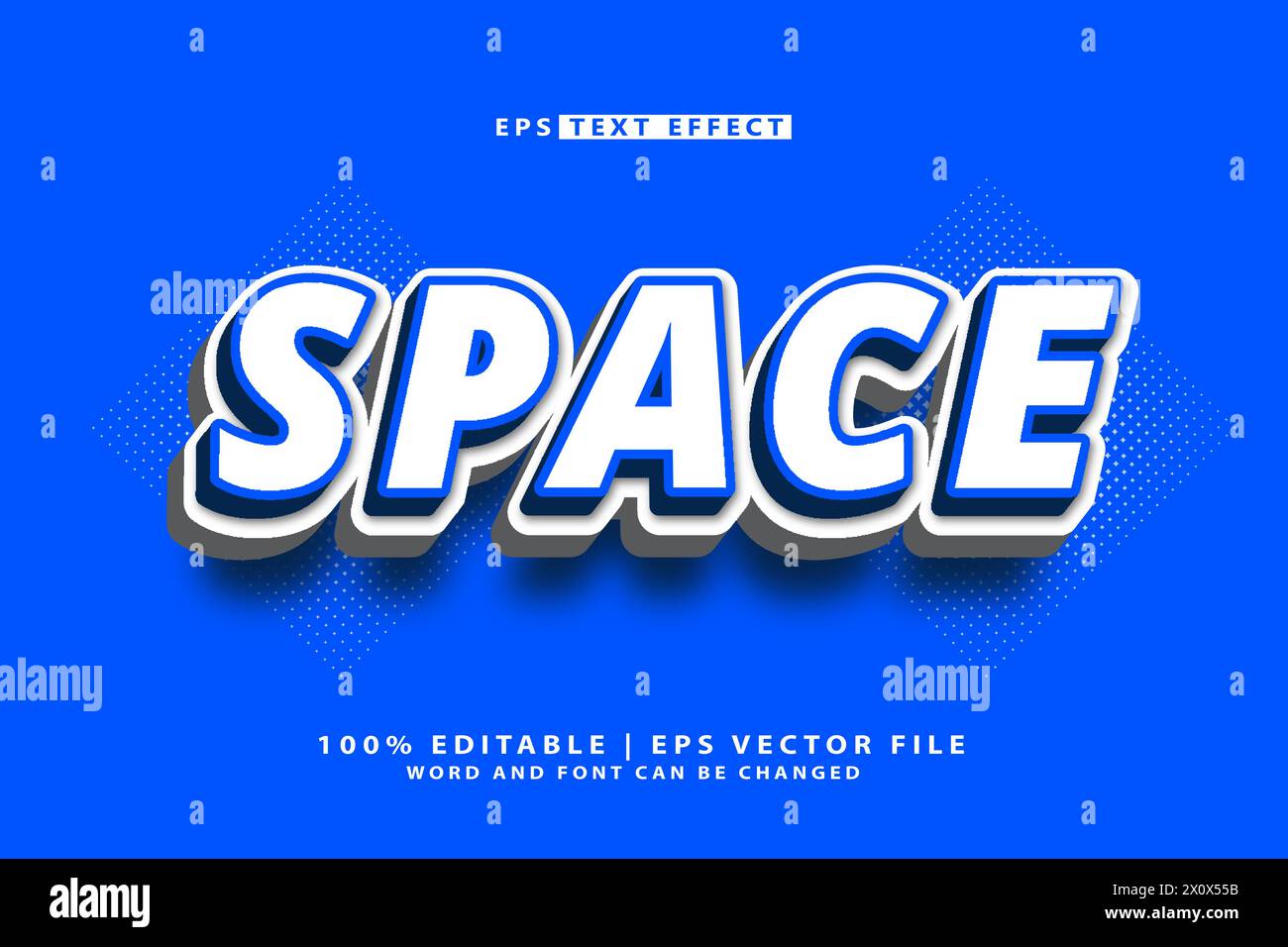 editable 3D text effect Stock Vector Image & Art - Alamy
