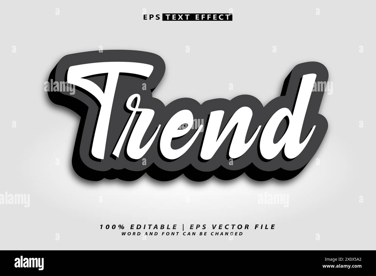 editable 3D text effect Stock Vector Image & Art - Alamy