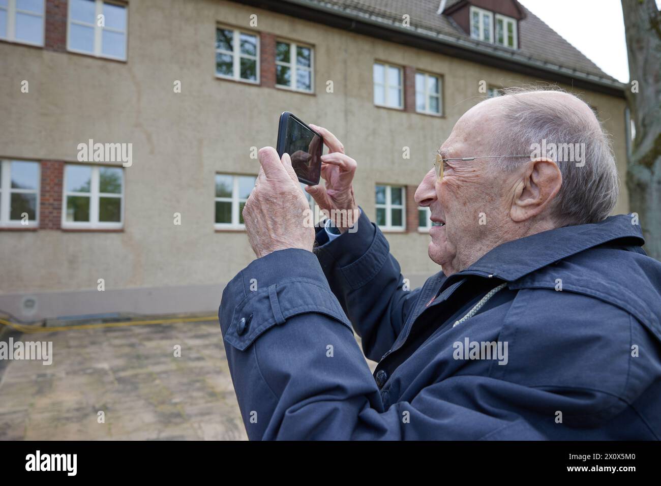 14 April 2024, Brandenburg, Fürstenberg/Havel: Holocaust survivor ...