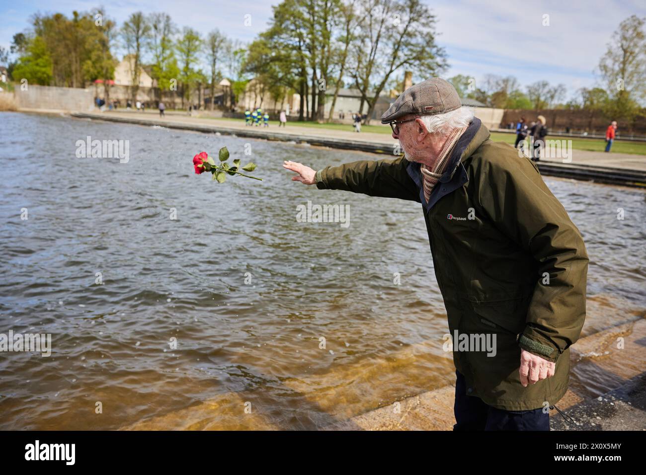 14 April 2024, Brandenburg, Fürstenberg/Havel: Holocaust survivor Ib ...
