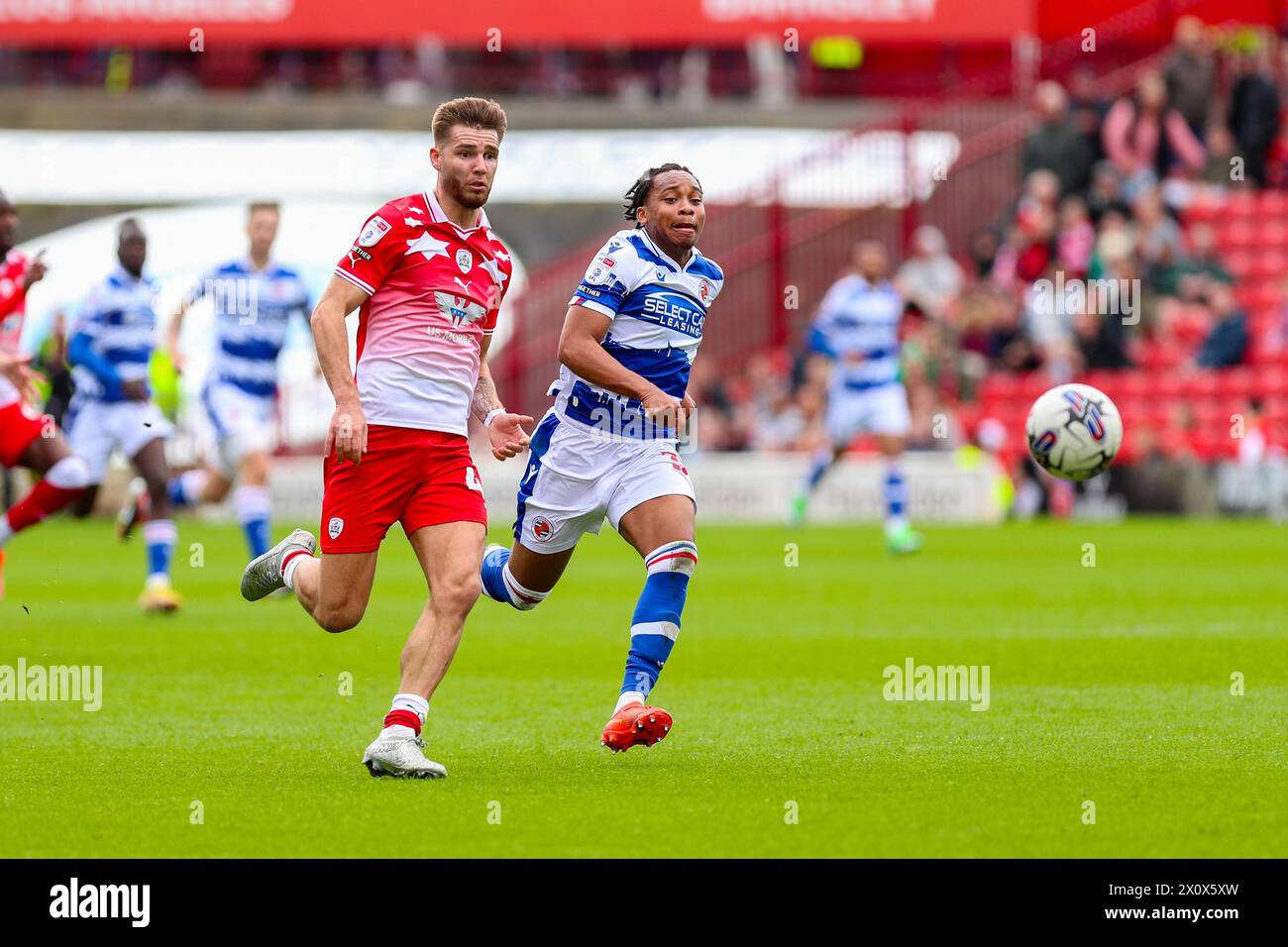 Oakwell Stadium, Barnsley, England - 13th April 2024 John McAtee (45 ...